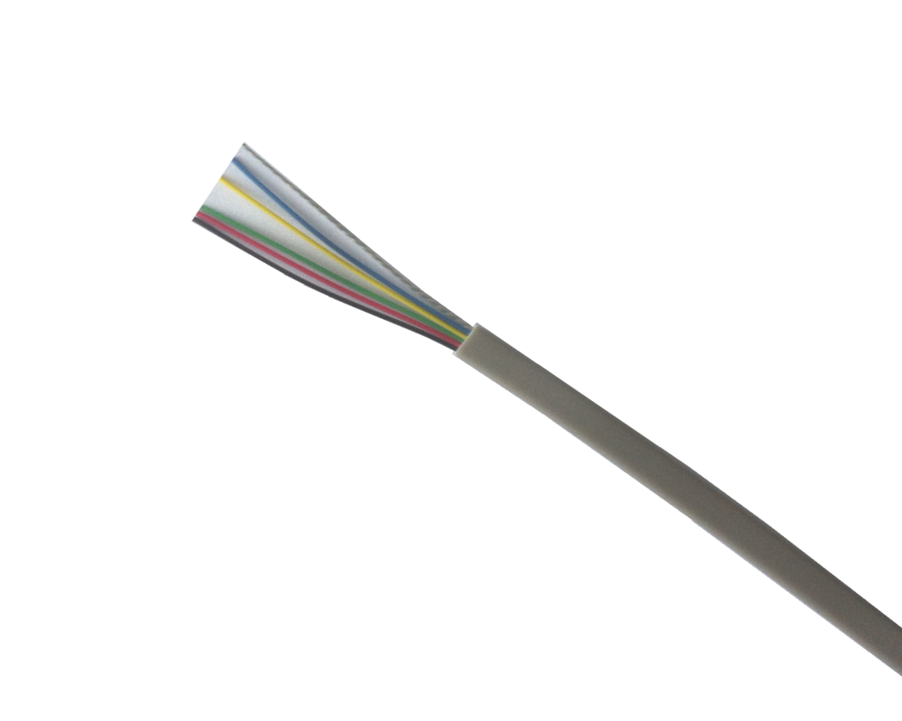 6-Conductor Flat Cable - Flat, Shield w/ Drain Wire - Per Ft – Micro ...