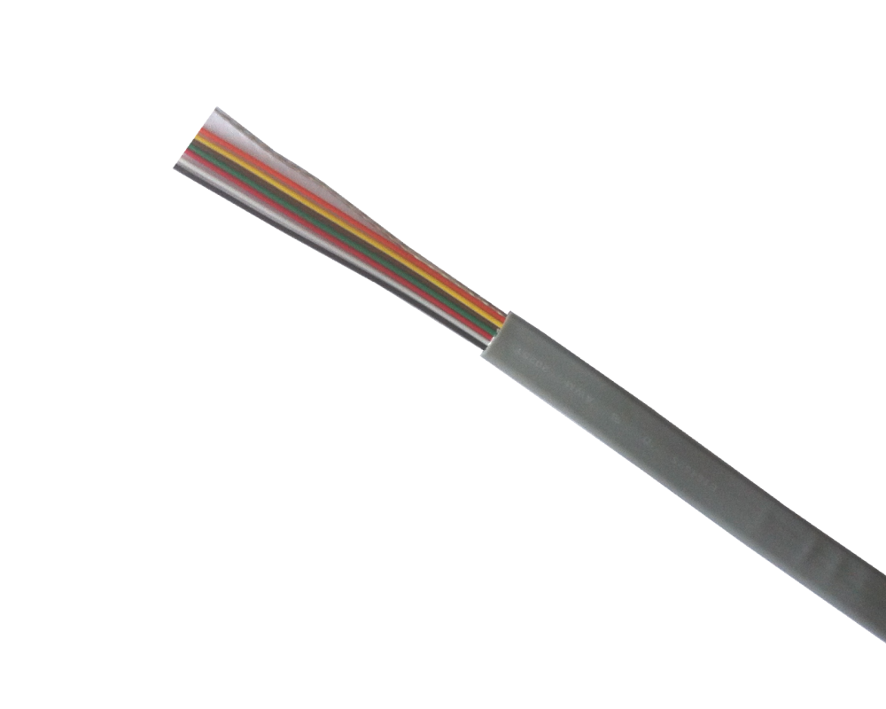 8-Conductor Flat Cable - Flat, Shield w/ Drain Wire - Per Ft – Micro ...